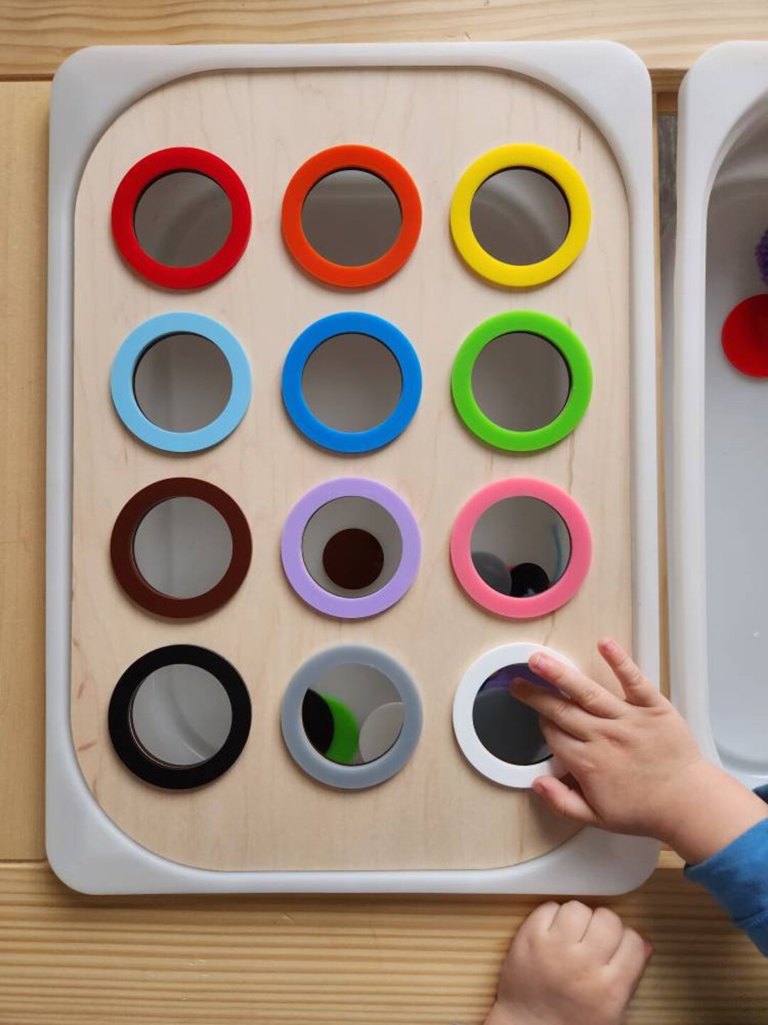 Montessori Color Sorting Lid: Ikea Trofast Bin Toddler Activity - Etsy
