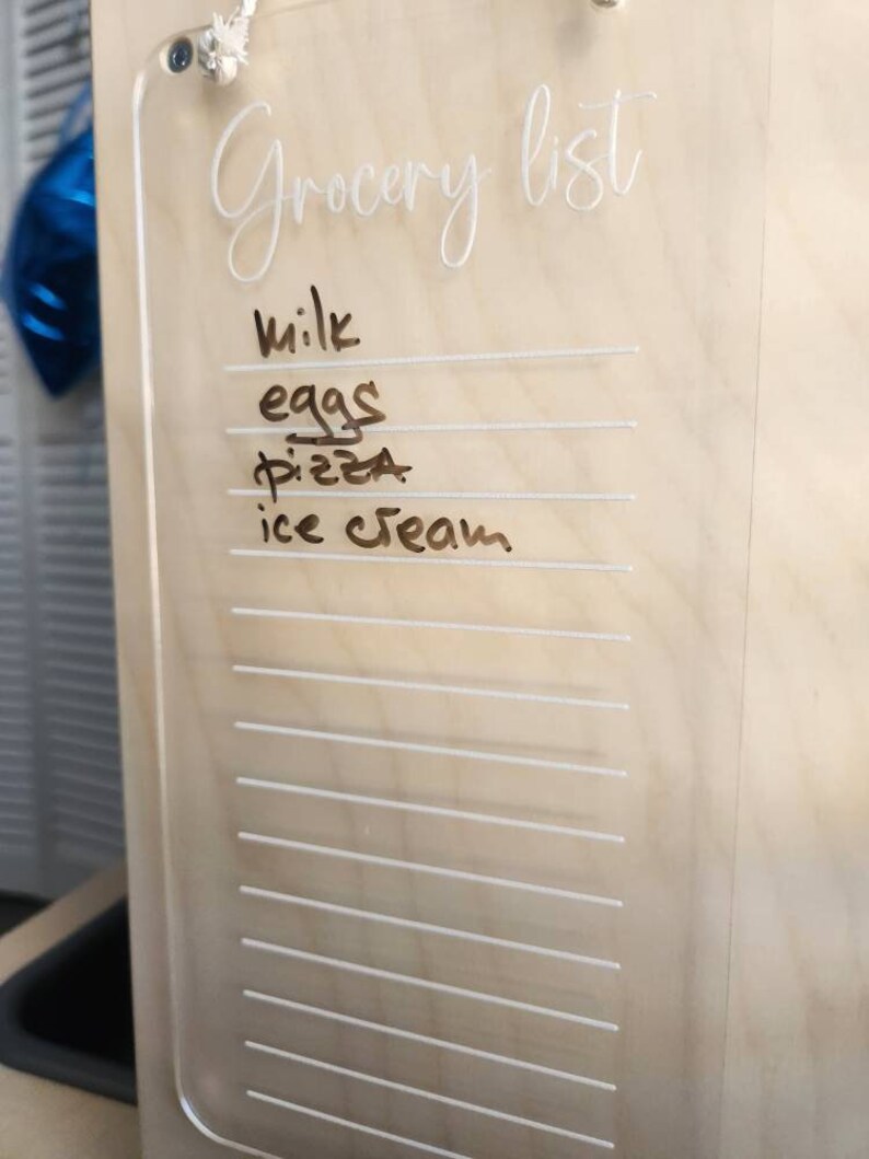 Grocery List for Ikea Play Kitchen, Clear Acrylic Sign - Etsy