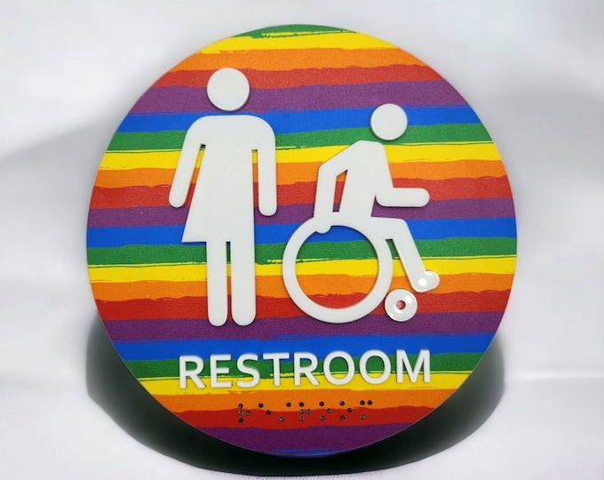 Modern 3D Printed Men Restroom Sign - Sleek Bathroom Door Decor - Male ...