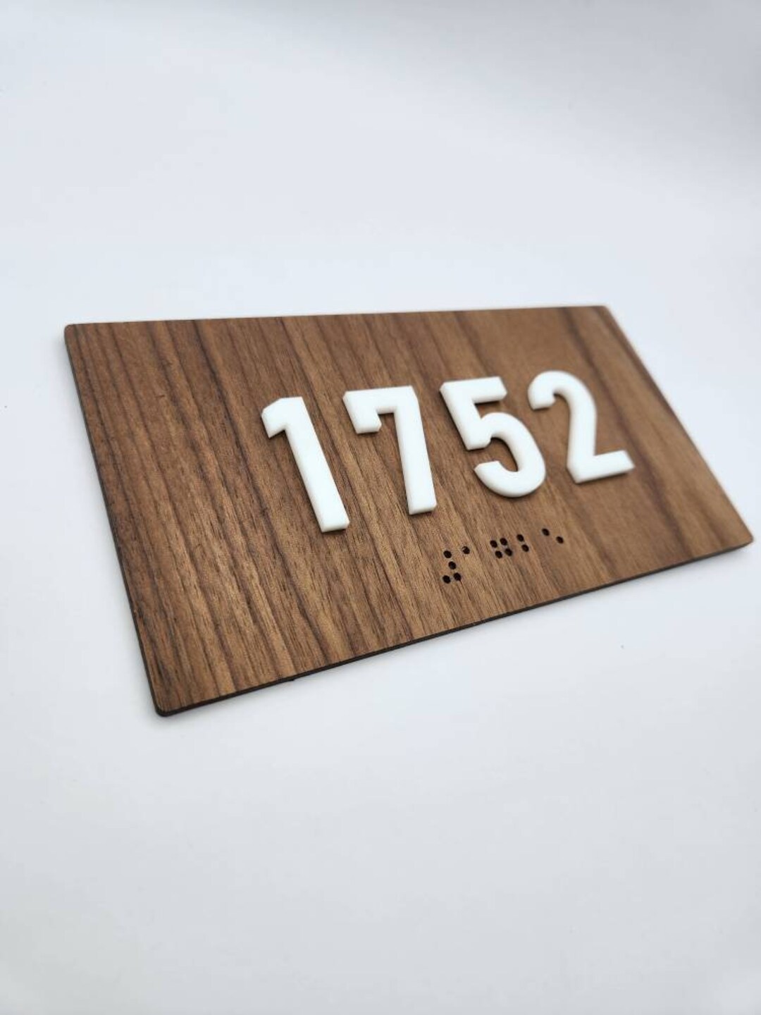 Walnut Apartment Number Sign, Classroom, Confirent Plate, Custom Wall ...