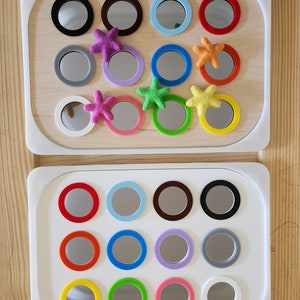 Montessori Color Sorting Lid: Ikea Trofast Bin Toddler Activity - Etsy