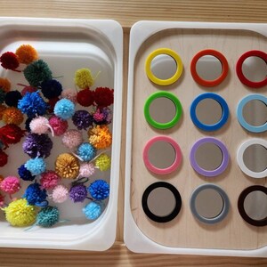 Montessori Color Sorting Lid: Ikea Trofast Bin Toddler Activity - Etsy