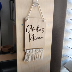 Name Sign for Ikea Kitchen, Maple Plywood With Macrame - Etsy
