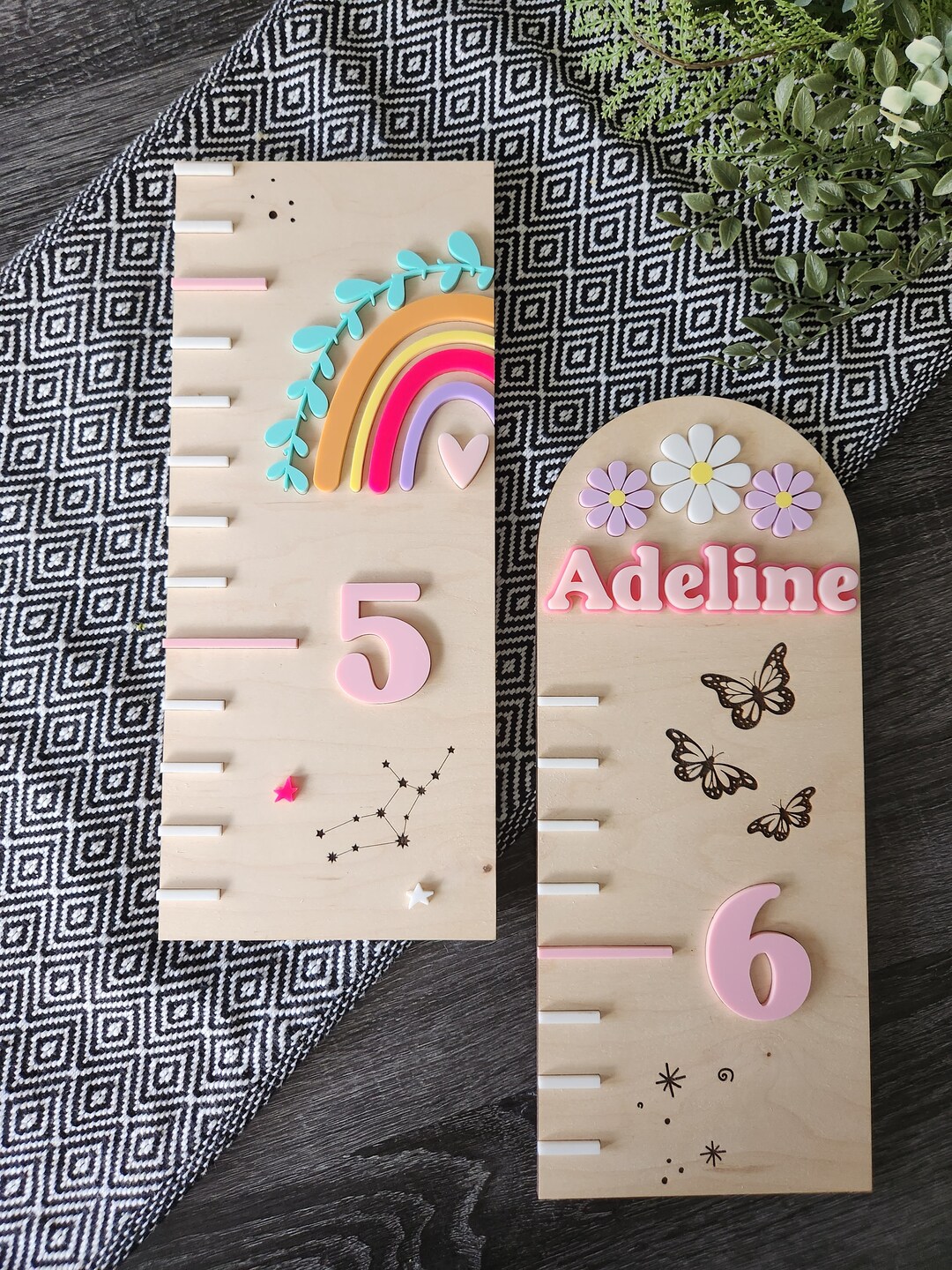 Personalized Kids Wooden Growth Chart High Tracker - Etsy