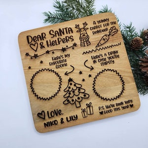 Personalized Santa Treat Board, Christmas Charcuterie, Santa Cookie ...