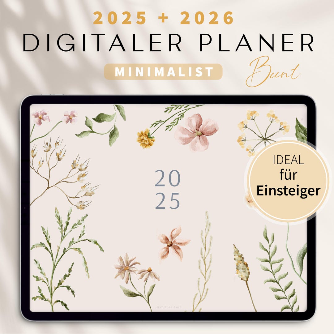 Digitaler Planer 2025 & 2026 Deutsch / GOODNOTES Kalender / iPad ...