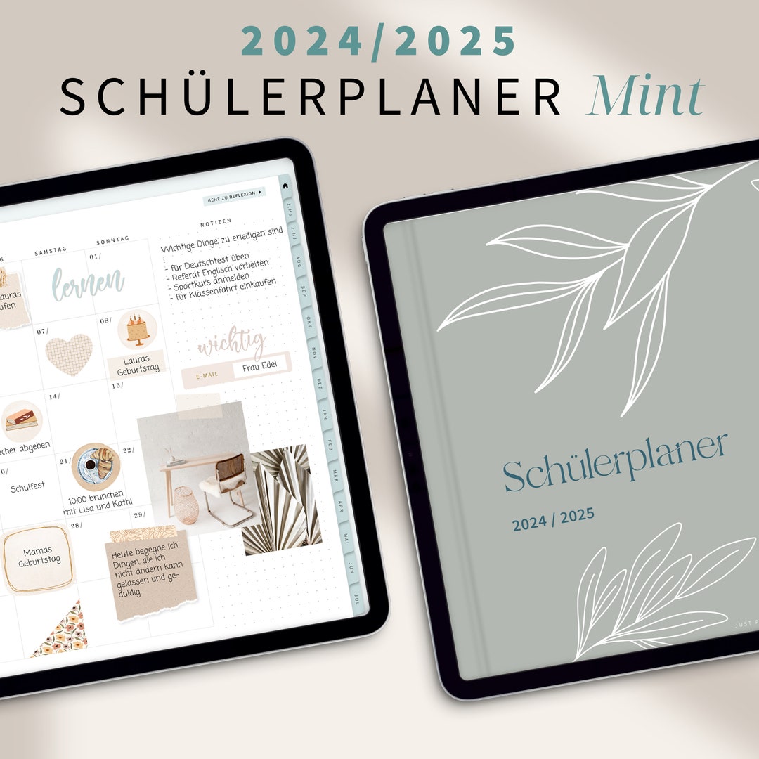 Digitaler Schülerplaner 2024 2025 DEUTSCH / Goodnotes Schülerkalender ...