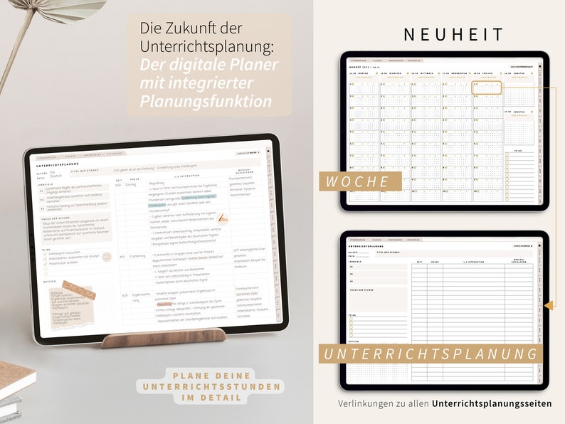 Digitaler Lehrerplaner 2024 2025 DEUTSCH / Goodnotes Lehrerkalender 24 ...