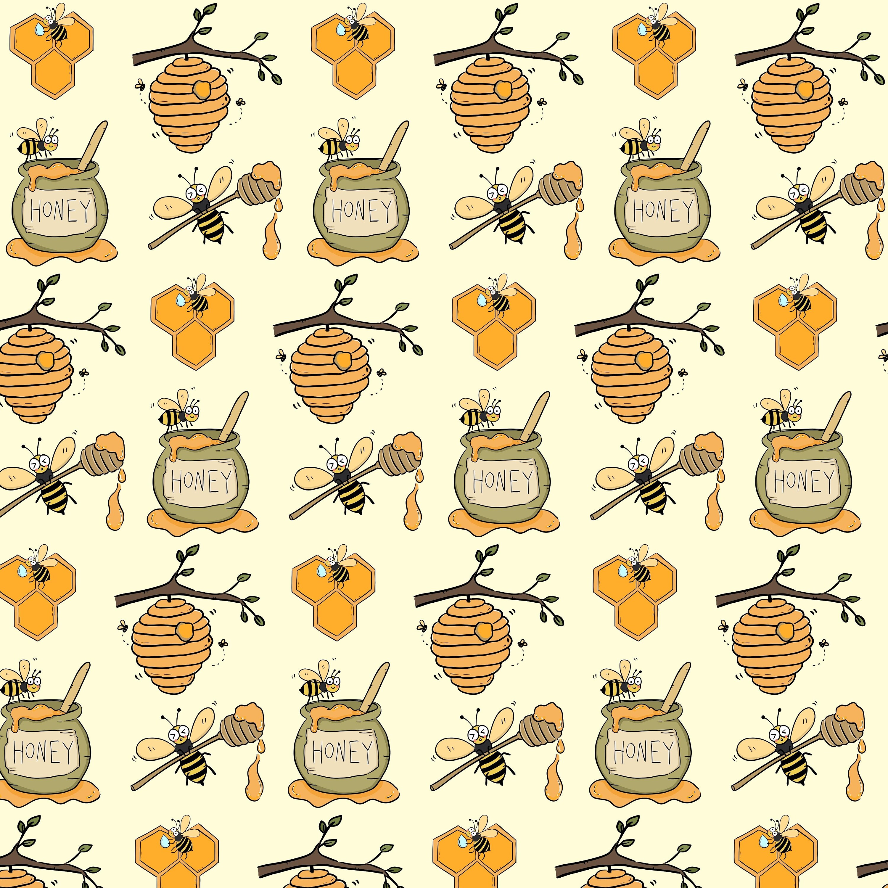 Bumble Bee Digital Paper Bees Scrapbook Paper Pattern - Etsy