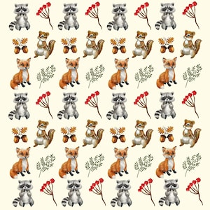 Forest Animals Digital Paper - Forest Scrapbooking Paper - Junk ...