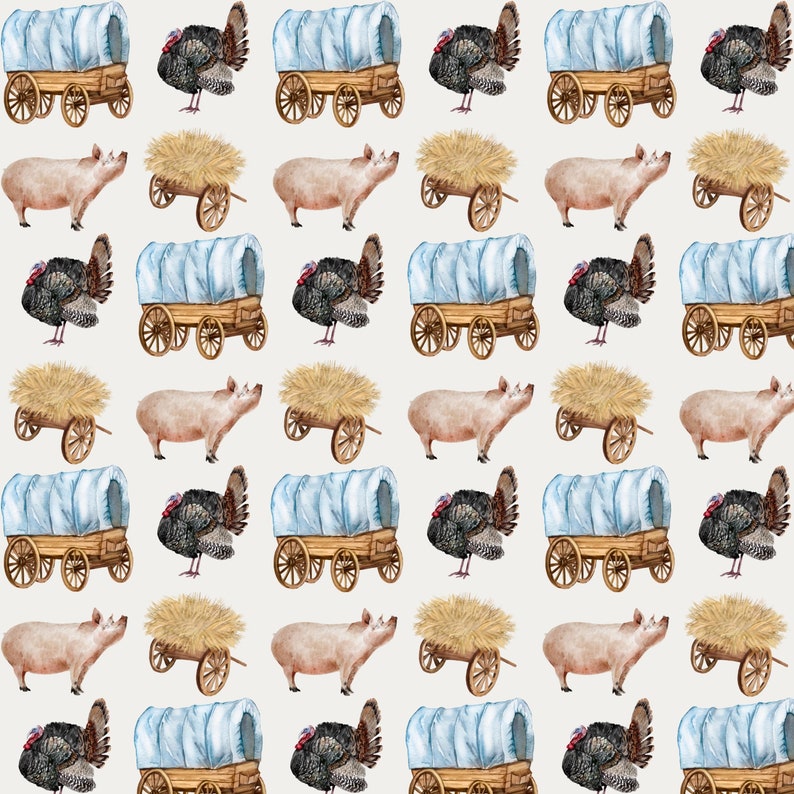 Farm Animals Digital Paper Farm Scrapbooking Paper, Decorative ...