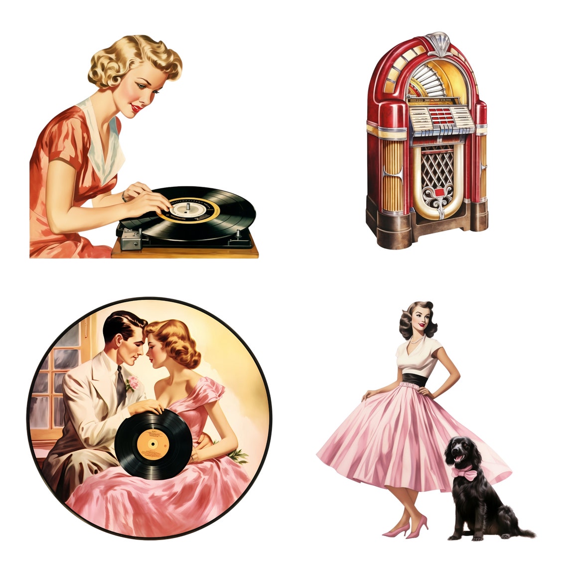1950s Clip Art - Nostalgia, Scrapbook, Crafts, Memory Book, Cards ...