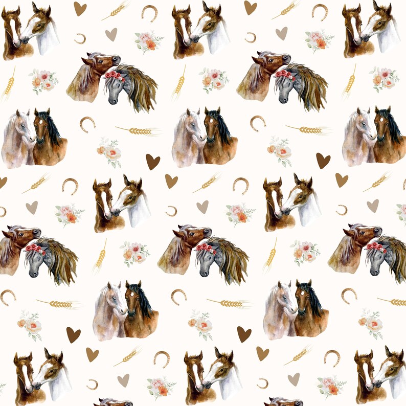 Horses Digital Paper Horse Scrapbooking Paper Junk - Etsy