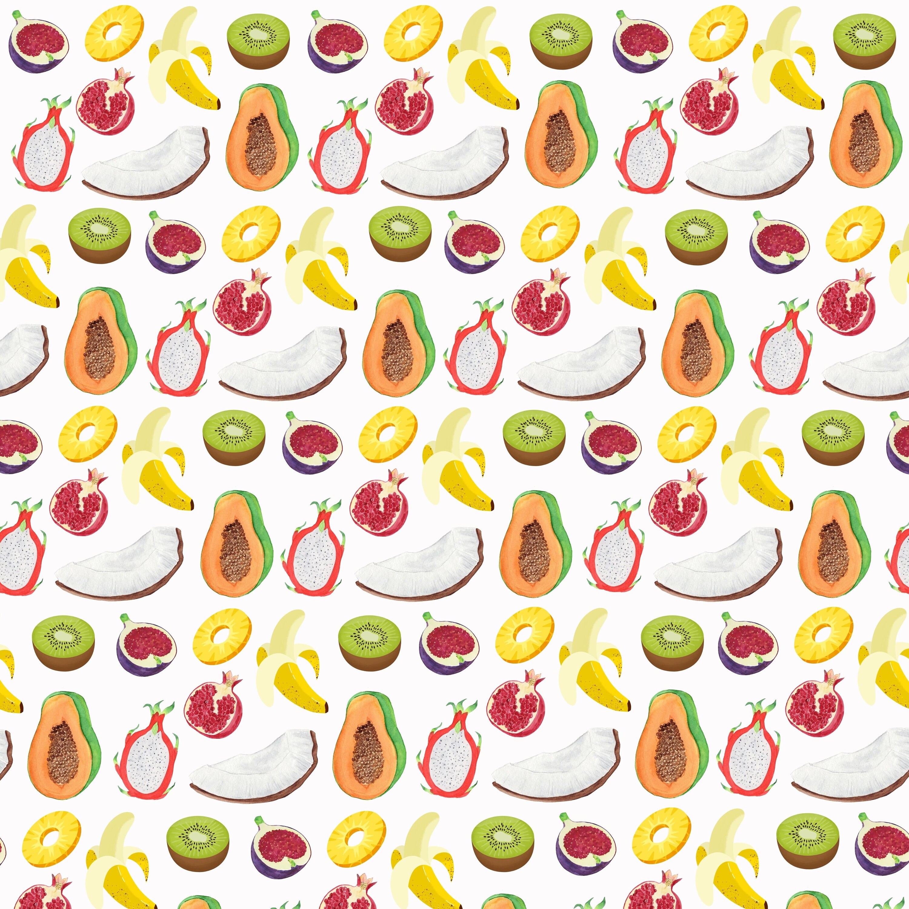 Fruit Digital Paper Fruit Scrapbook Paper Junk Journals - Etsy