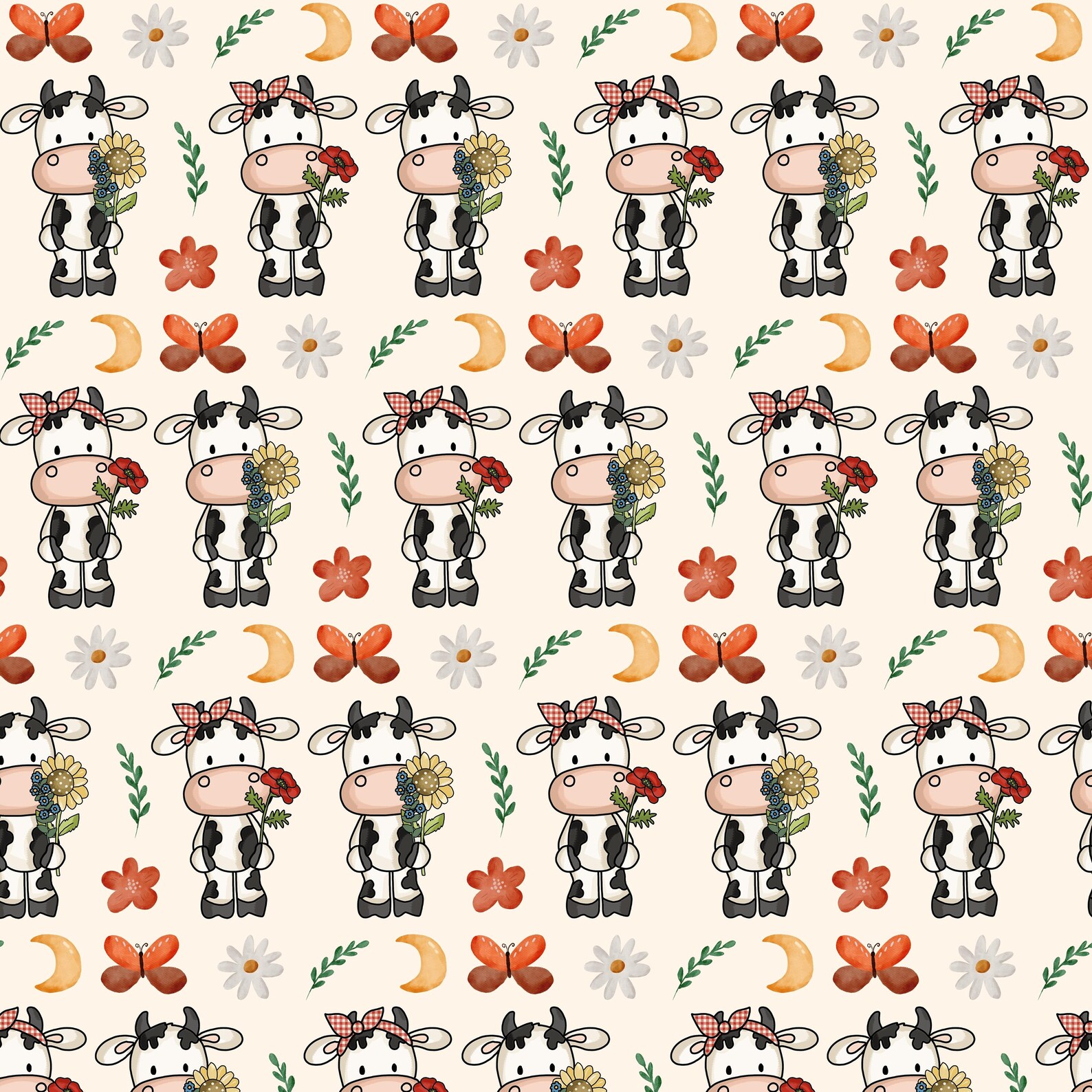 Cows Digital Paper Cow Scrapbooking Paper Junk Journals - Etsy