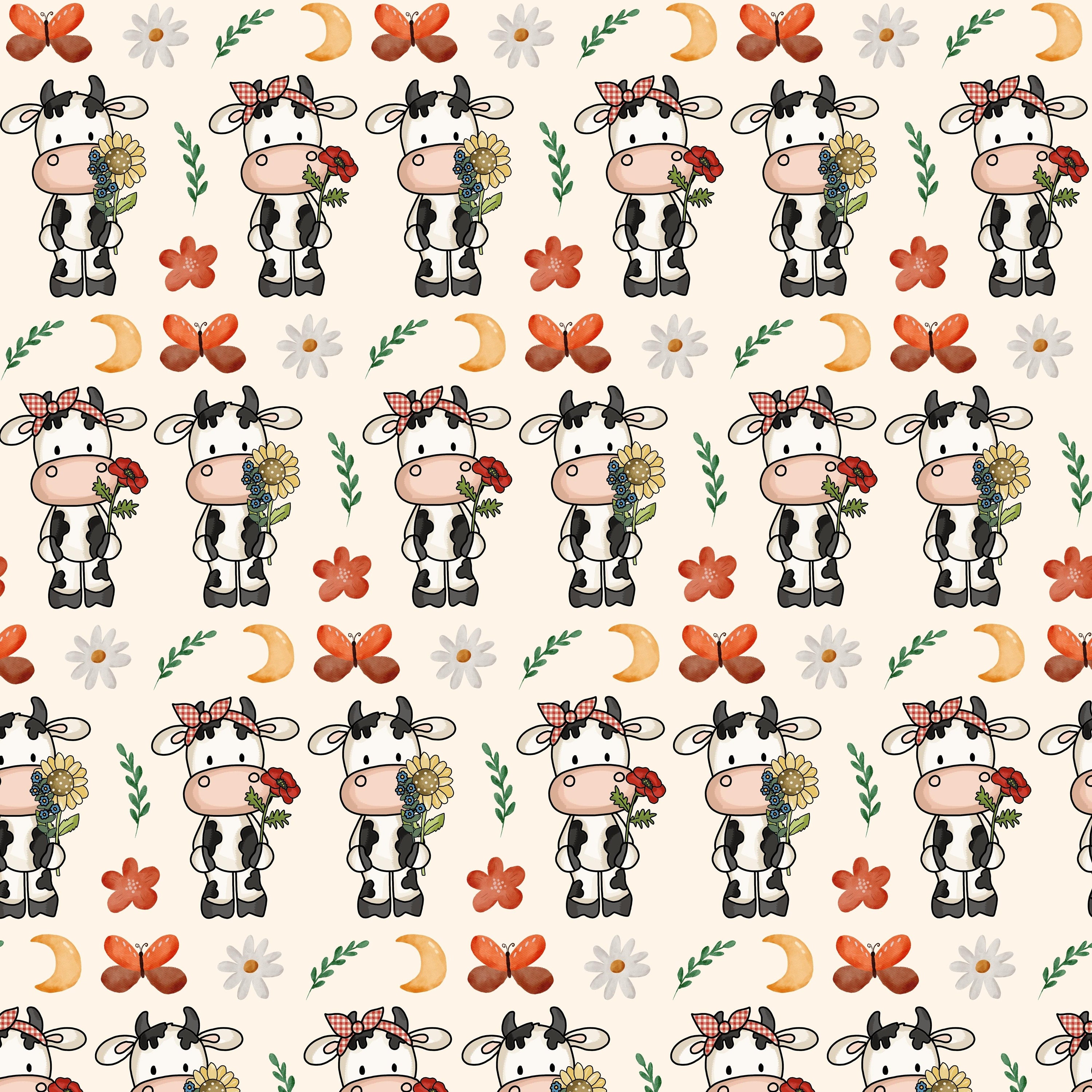 Cows Digital Paper Cow Scrapbooking Paper Junk Journals - Etsy