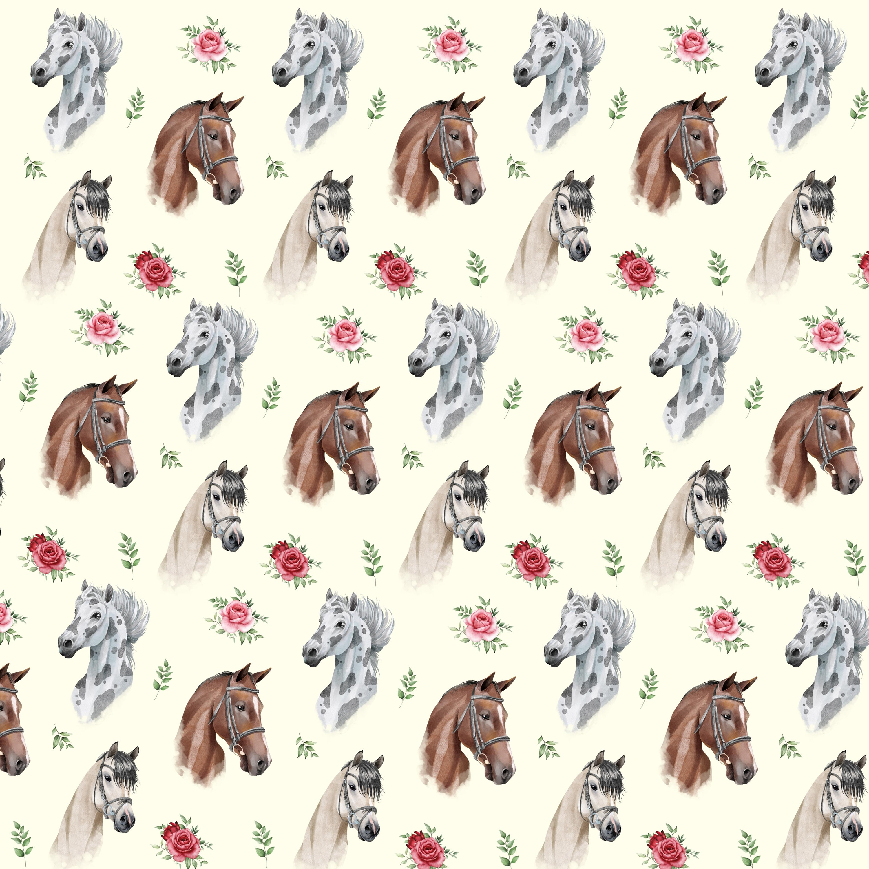 Horses Digital Paper Horse Scrapbooking Paper Junk - Etsy