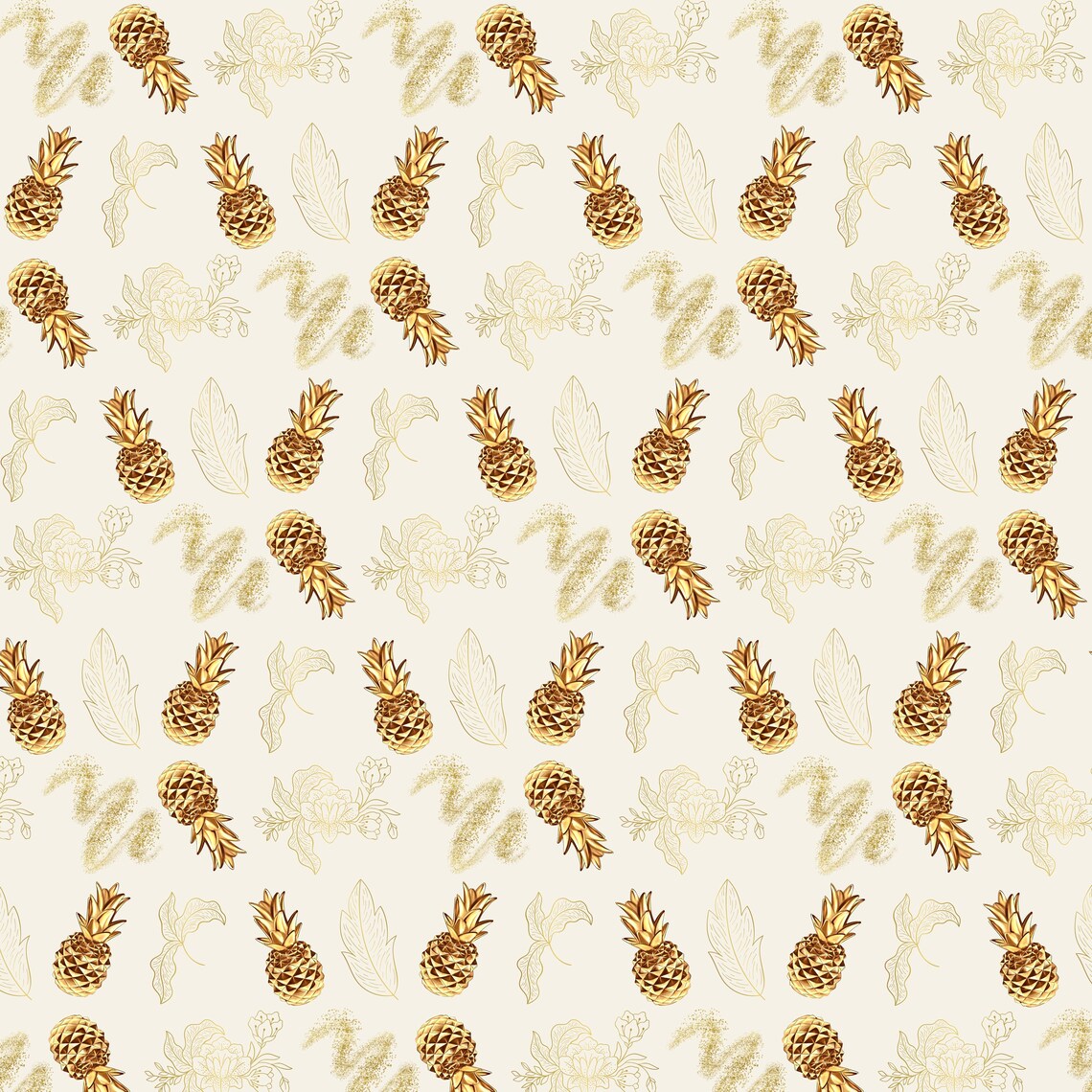 Pineapple Digital Paper Pineapple Scrapbook Paper Craft - Etsy