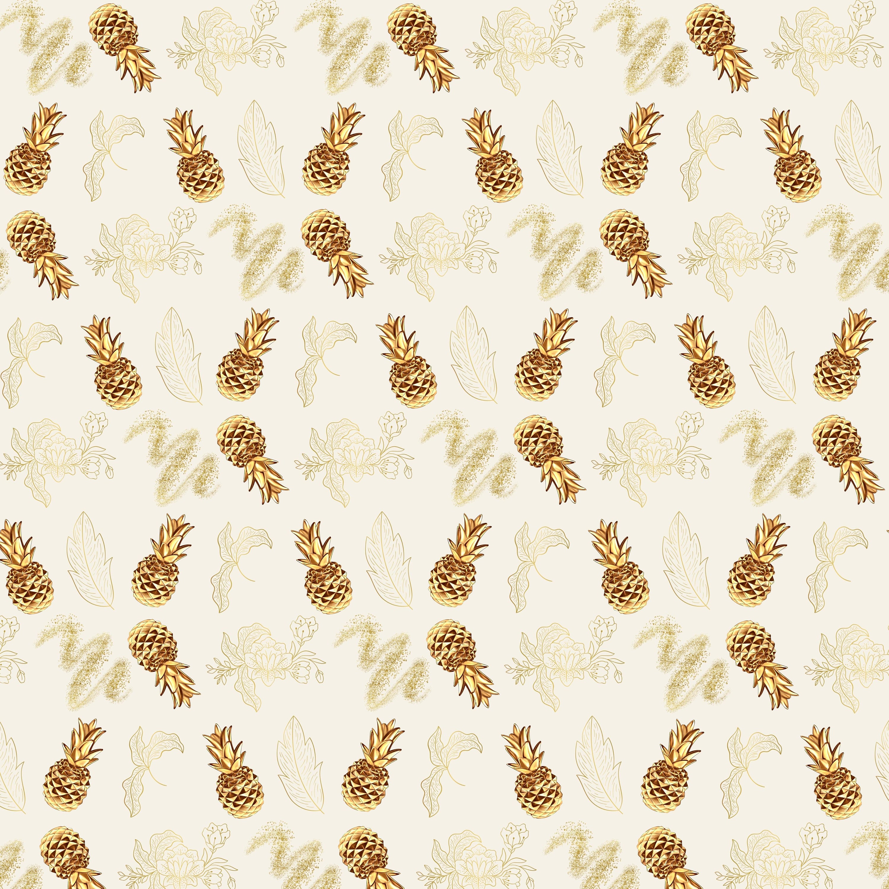 Pineapple Digital Paper Pineapple Scrapbook Paper, Craft Paper, Digital ...