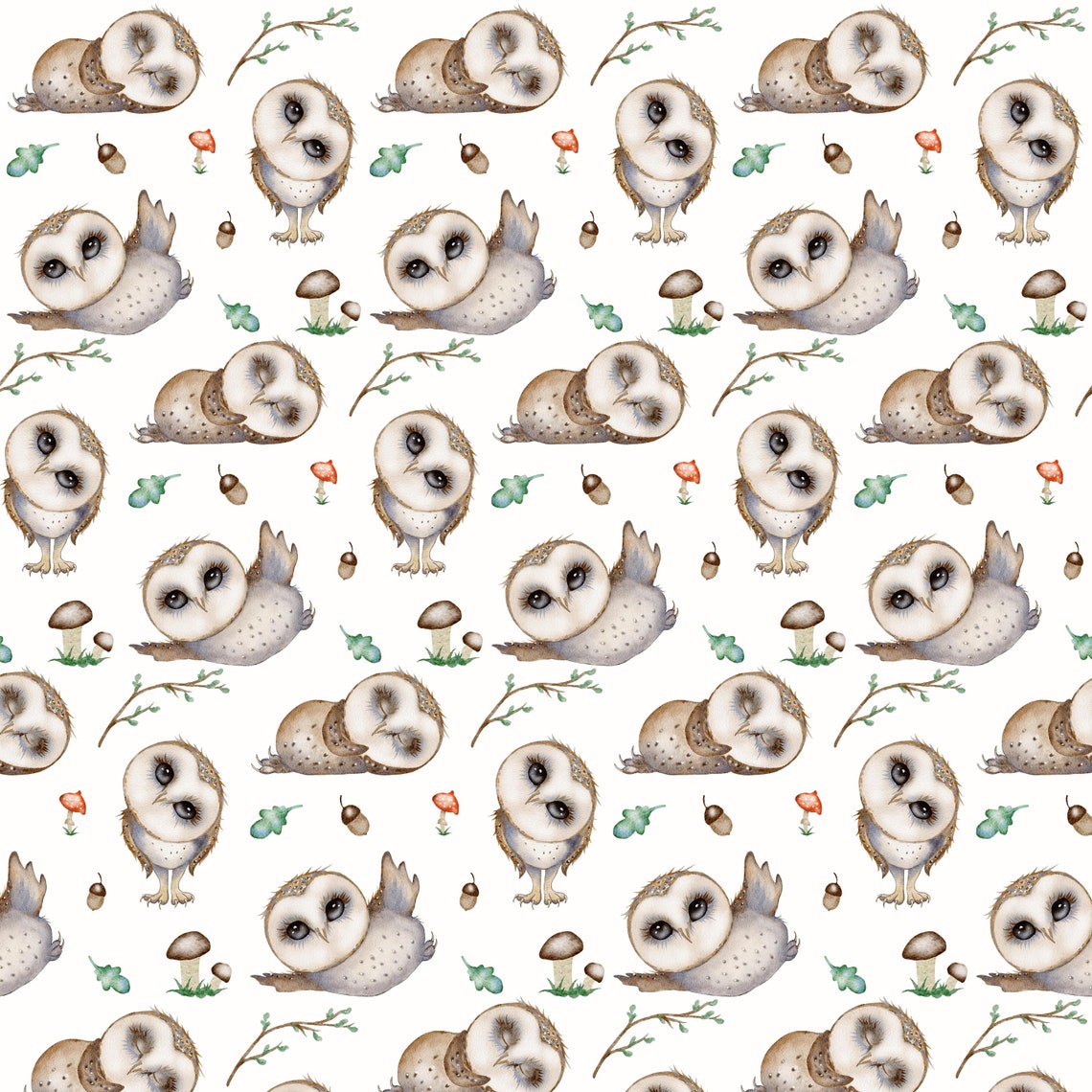 Owls Digital Paper Owl Scrapbooking Paper Junk Journals - Etsy