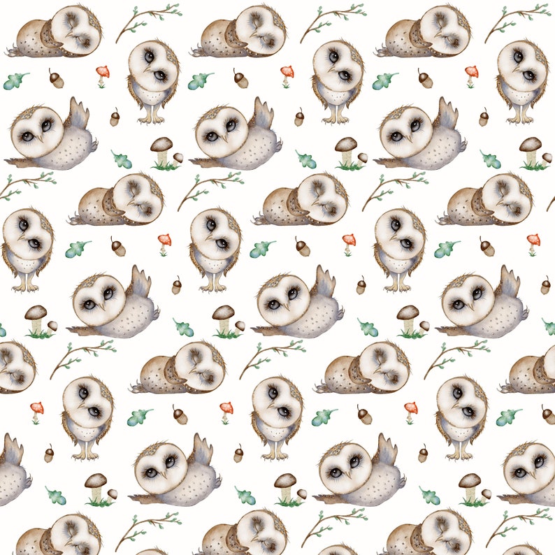 Owls Digital Paper Owl Scrapbooking Paper Junk Journals - Etsy