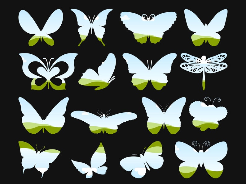 Custom Frames - Butterfly Garden, Drag & Drop Frames for Crafts, Cards ...