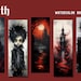 Goth Watercolor Bookmarks - PNG, JPG Printable - Etsy