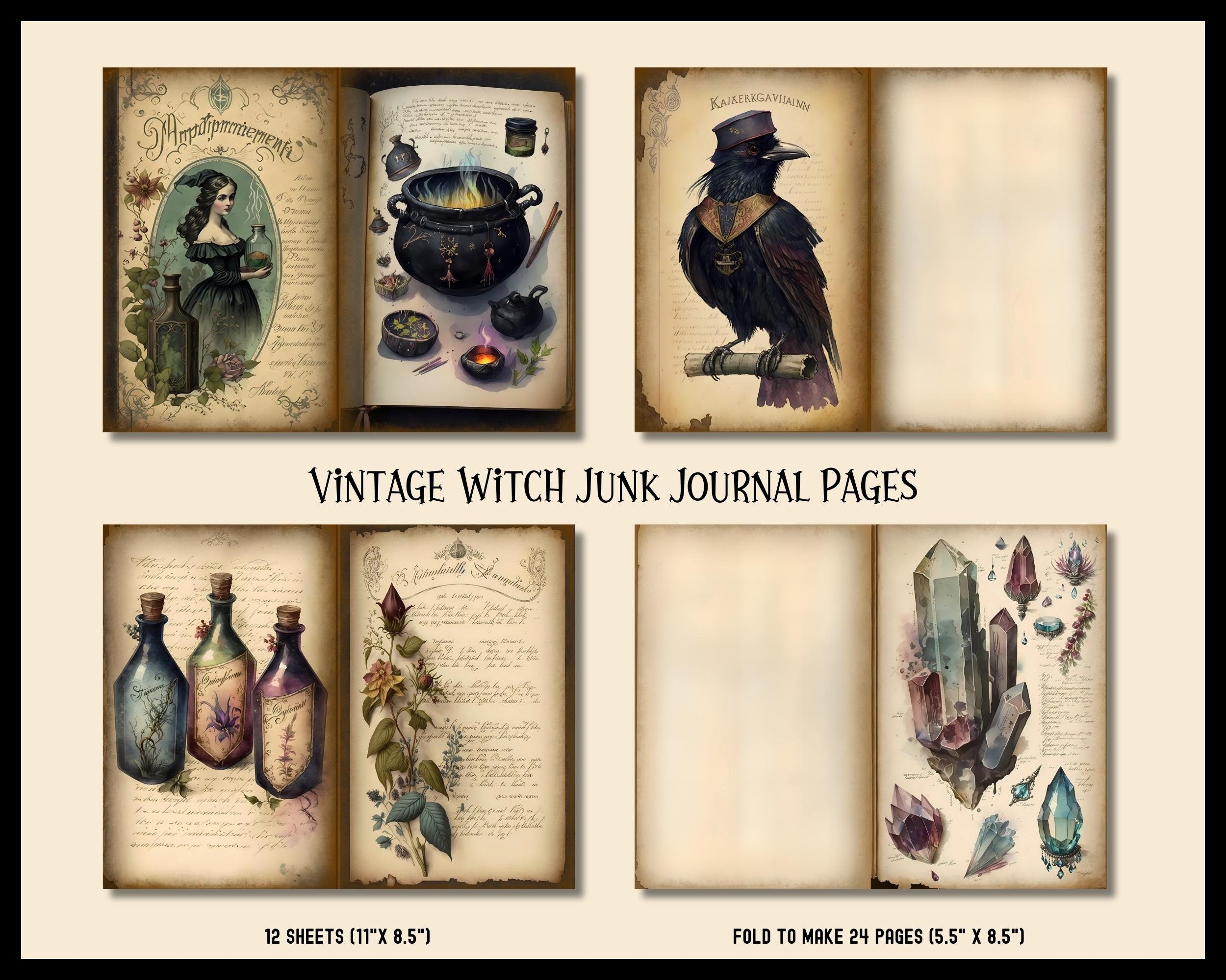 Vintage Witch Junk Journal Pages Witchcore Junk Journal - Etsy