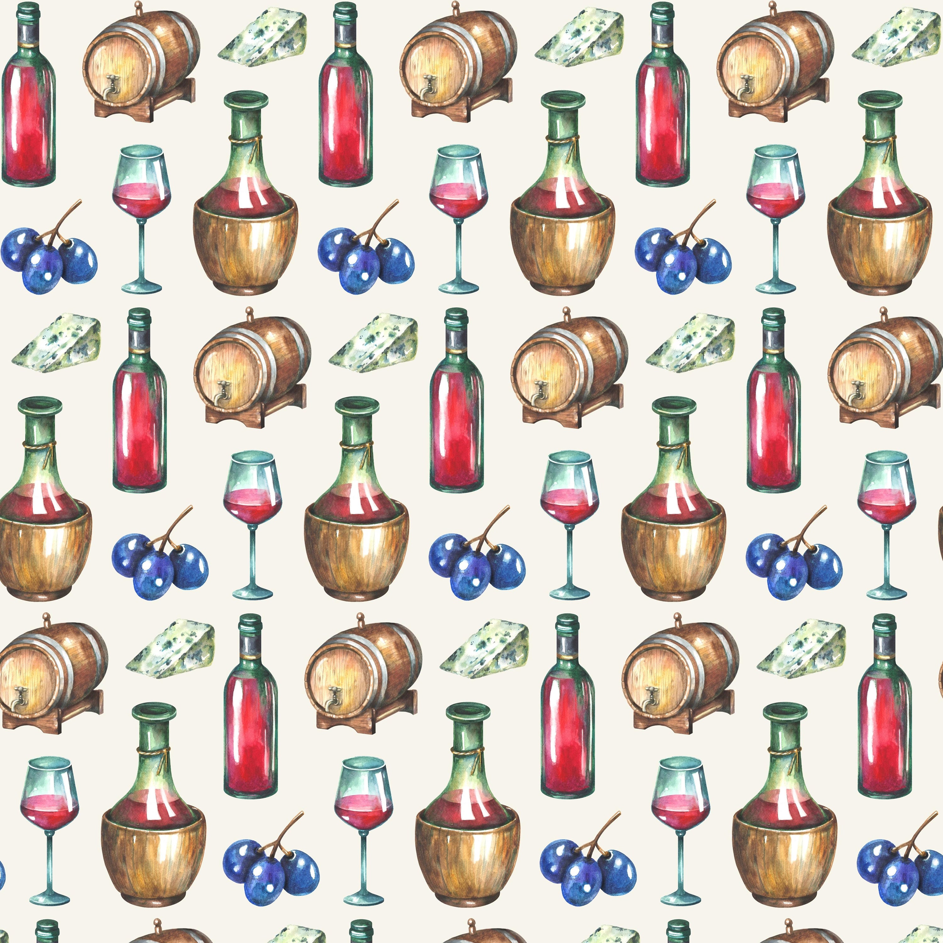 Wine Lovers Digital Paper Wine Scrapbook Paper Craft Paper - Etsy