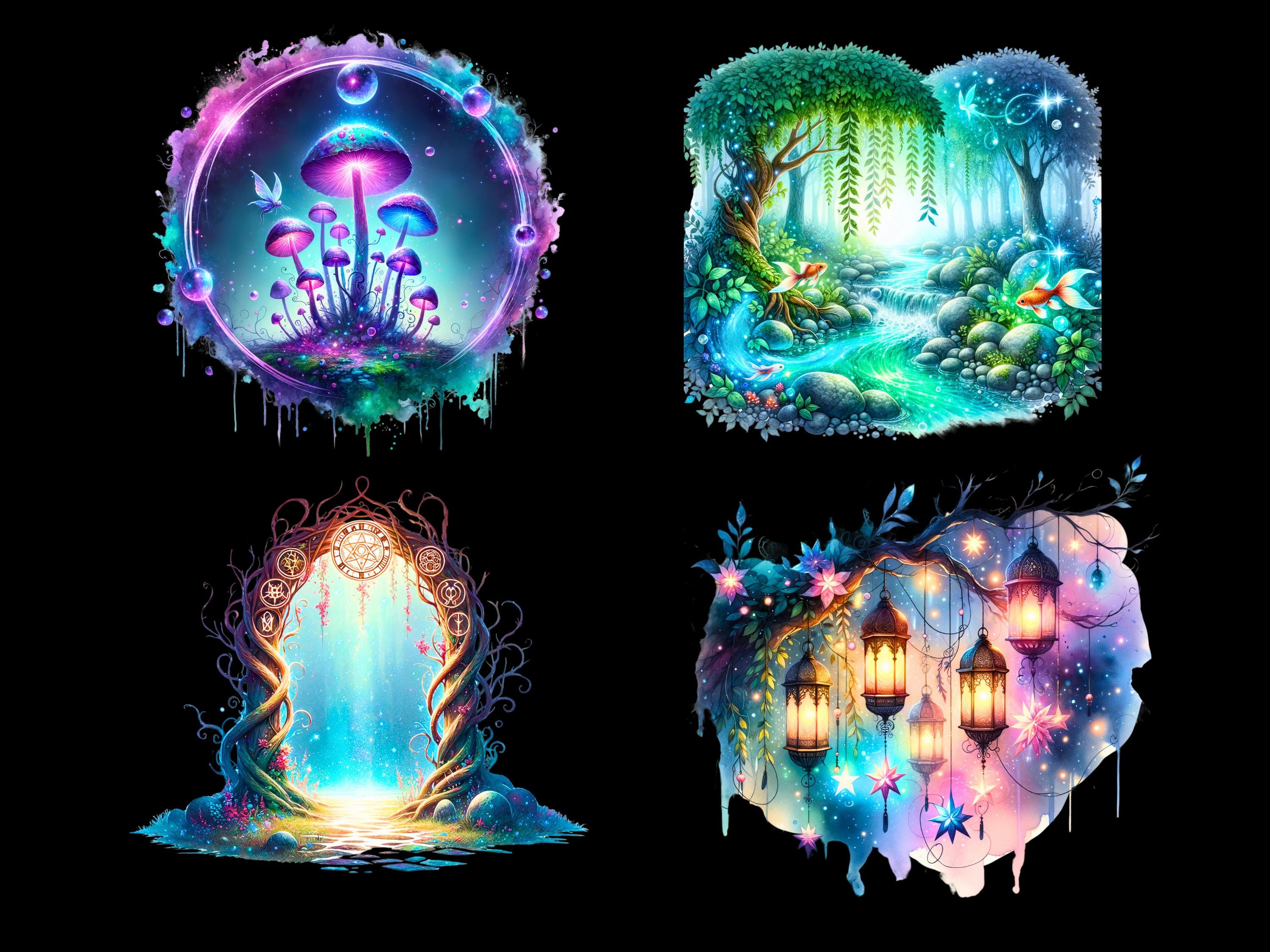 Enchanted Forest Clipart - Magic Forest PNG - Mystical - Transparent ...