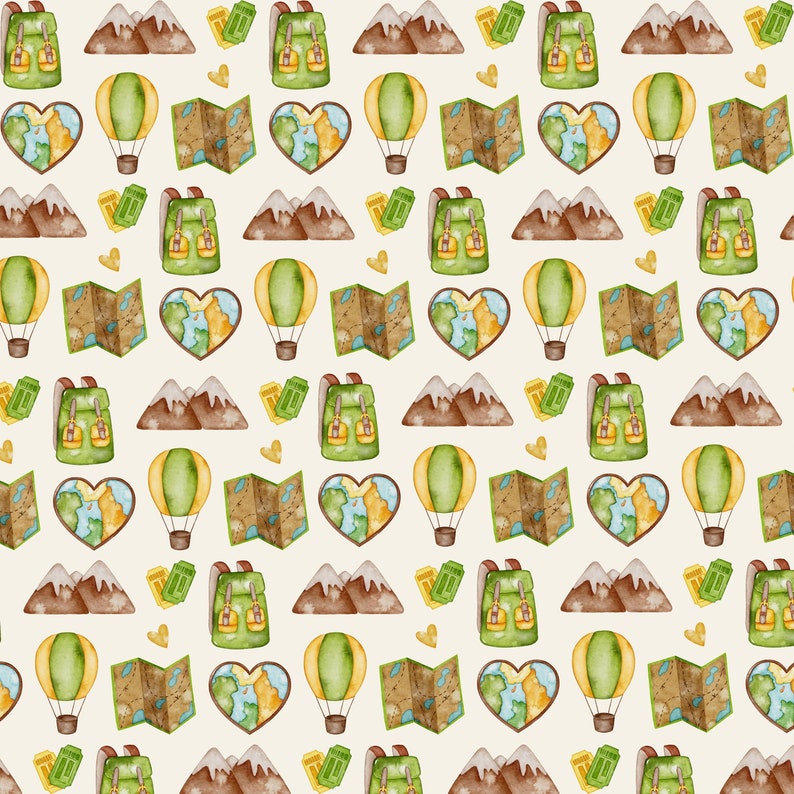 Travel Digital Paper Travel Scrapbook Paper Vacation - Etsy