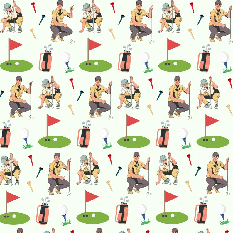 Golf Digital Paper - Golfing Scrapbook Paper, Digital Download ...