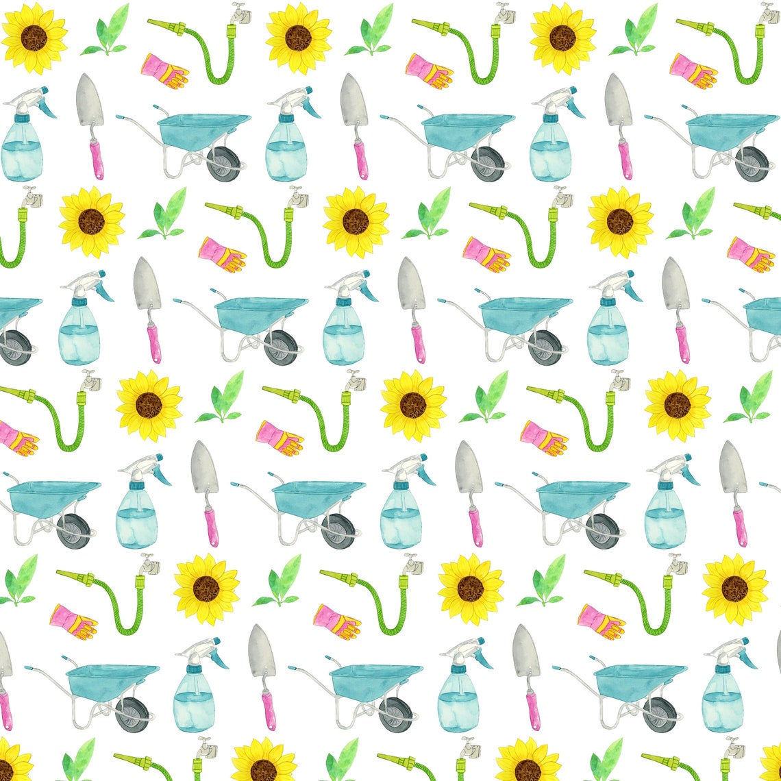 Gardening Digital Paper Garden Scrapbook Paper Papercrafts - Etsy