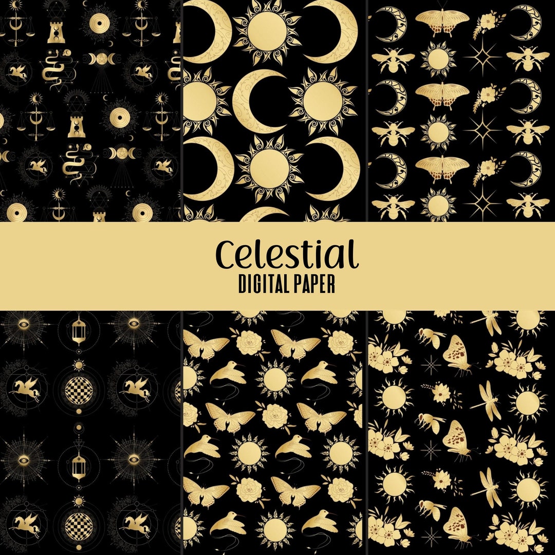 Celestial Digital Paper - Scrapbooking Paper for Scrapbooking ...