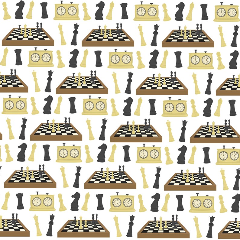 Chess Digital Paper - Chess Player, Chess Board, Scrapbook Paper ...