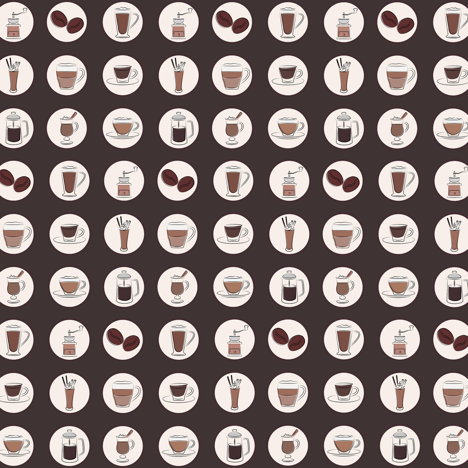 Coffee Digital Paper Scrapbooking Paper Papercrafts Craft - Etsy