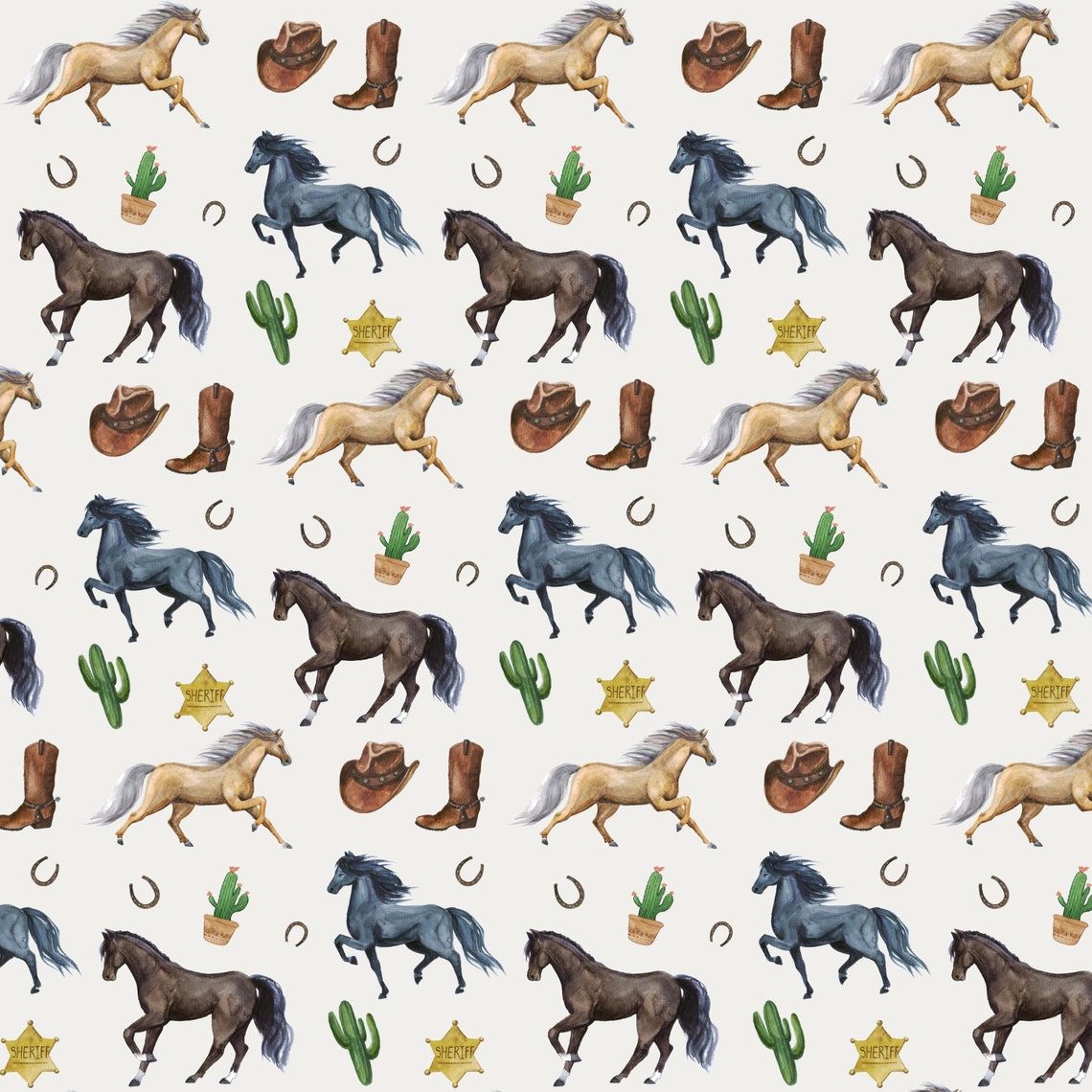 Horses Digital Paper Horse Scrapbooking Paper Junk - Etsy