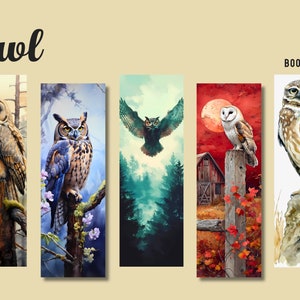Owl Bookmarks - Owl PNG, Owl Downloadables - Etsy