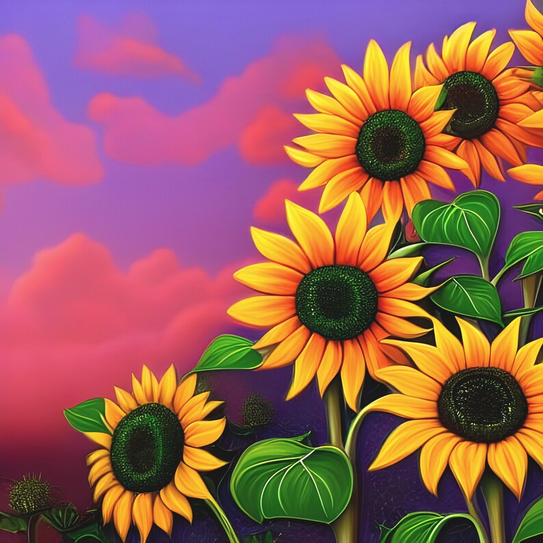 Sunflower Digital Paper Sunflowers Digital Art, Scrapbook Paper, Junk ...