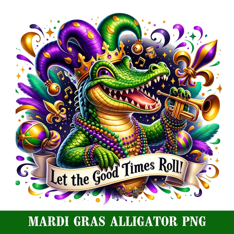 Alligator Mardi Gras Sign - Etsy