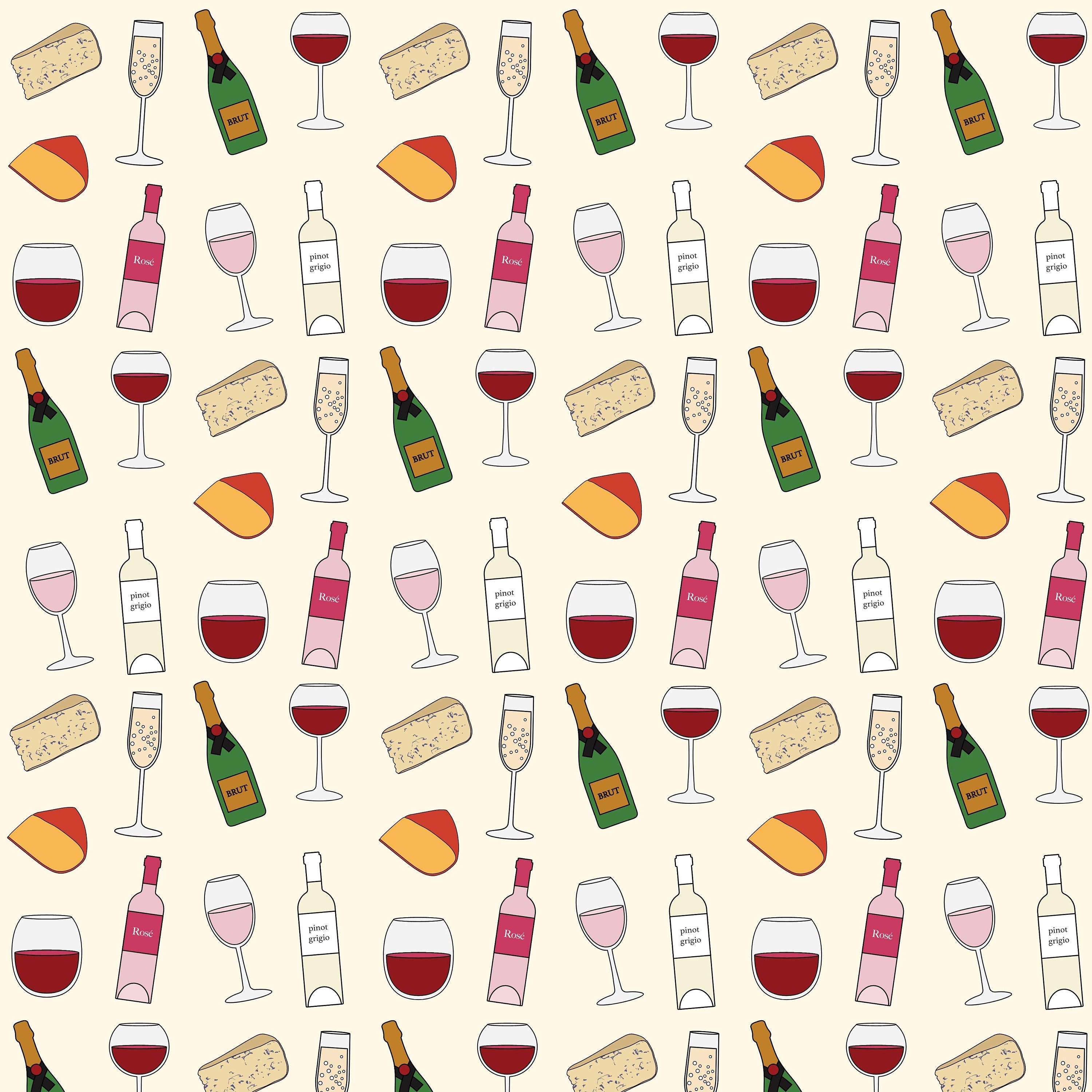 Wine Lovers Digital Paper Wine Scrapbook Paper, Craft Paper, Junk ...