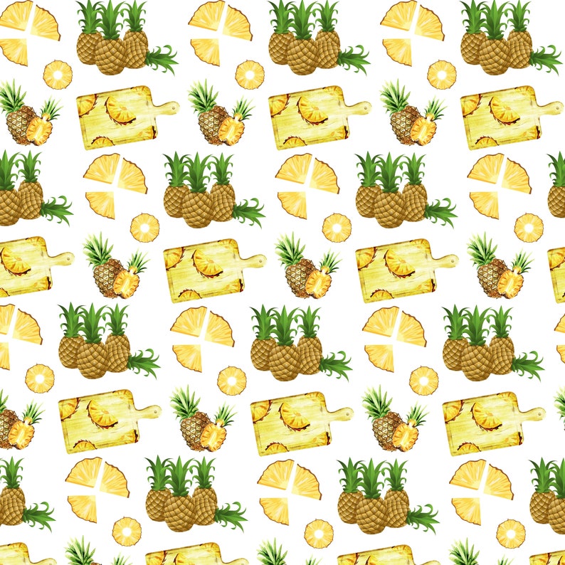 Pineapple Digital Paper Pineapple Scrapbook Paper, Craft Paper, Digital ...