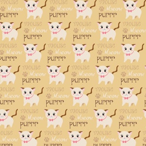 Cats Digital Paper - Cute Cats Patterned Paper, Scrapbook Paper, Cat ...
