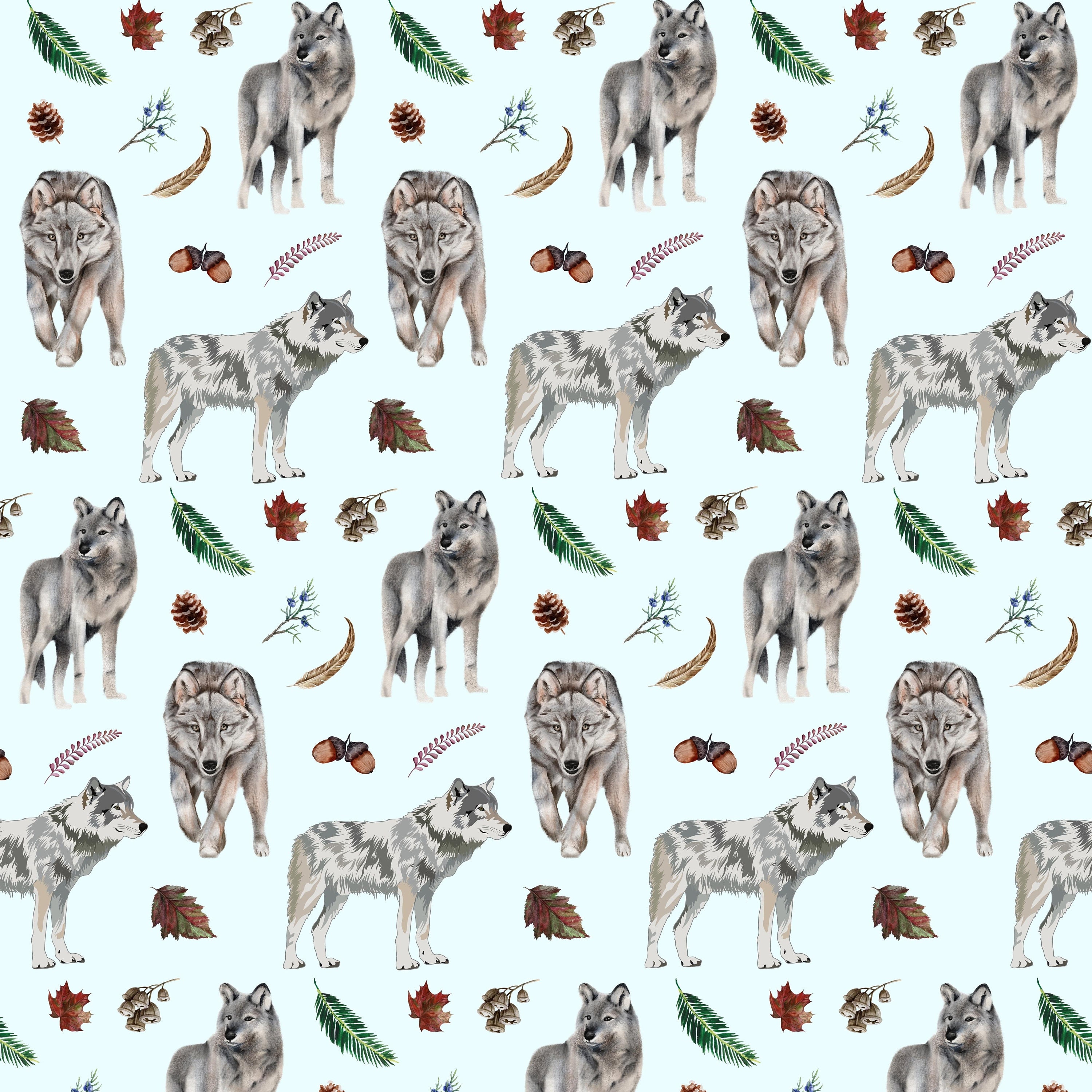 Wolves Digital Paper Wolf Scrapbook Paper - Etsy