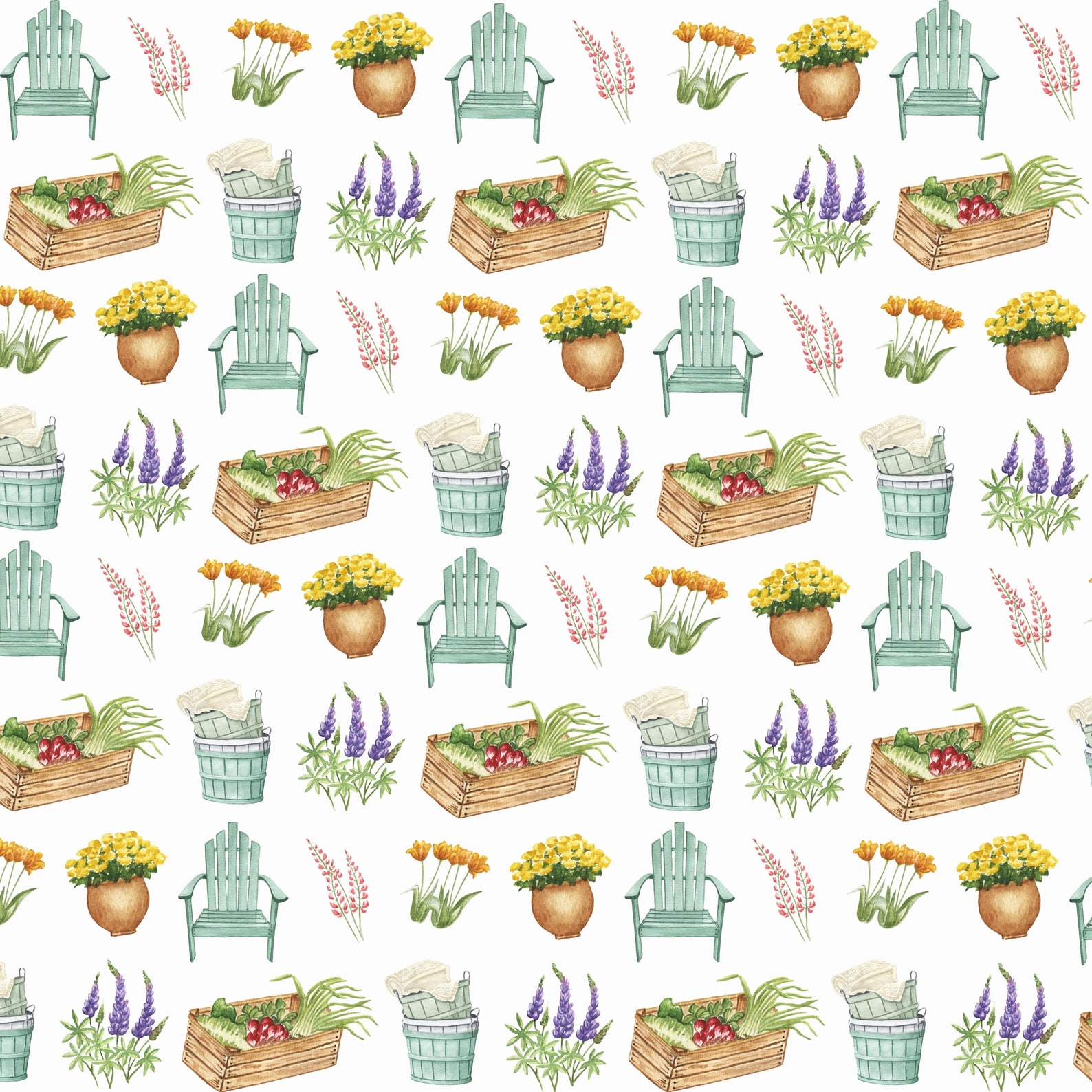 Gardening Digital Paper Garden Scrapbook Paper Papercrafts - Etsy