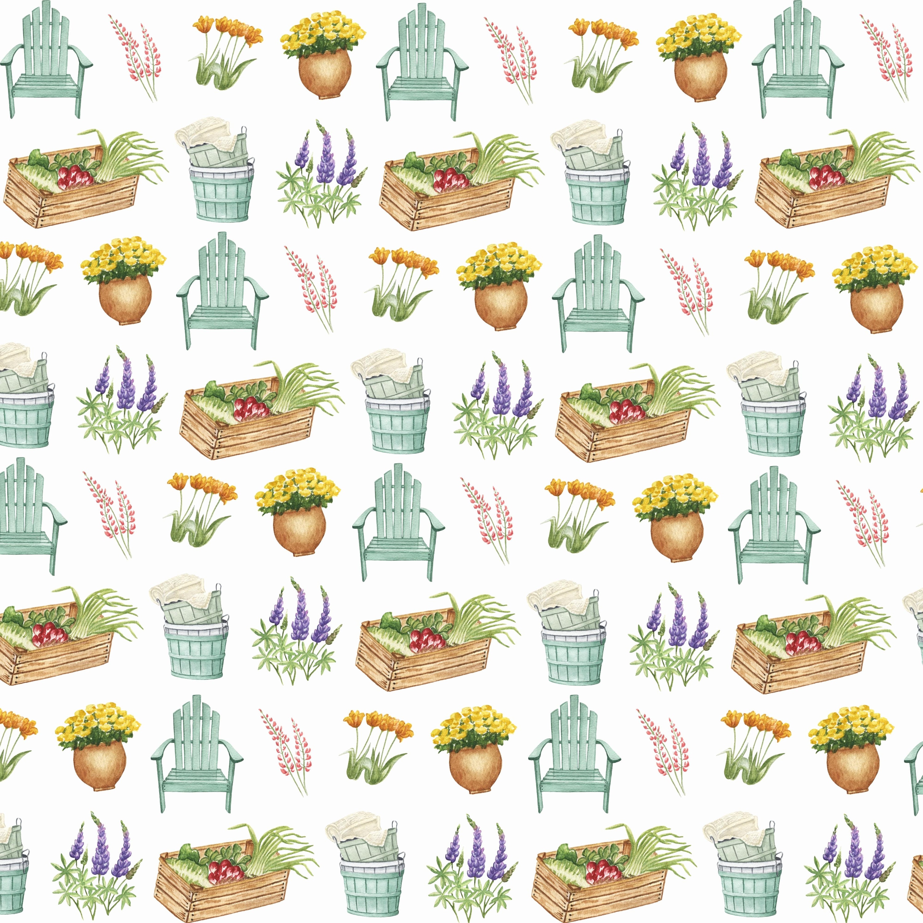 Gardening Digital Paper Garden Scrapbook Paper Papercrafts - Etsy