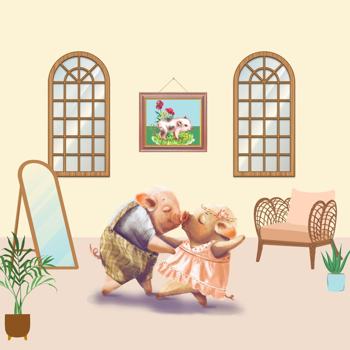 Pigs Digital Paper Pig Scrapbooking Paper Junk Journals - Etsy