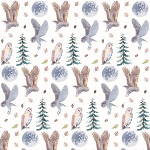 Owls Digital Paper Owl Scrapbooking Paper, Junk Journals, Pattern ...