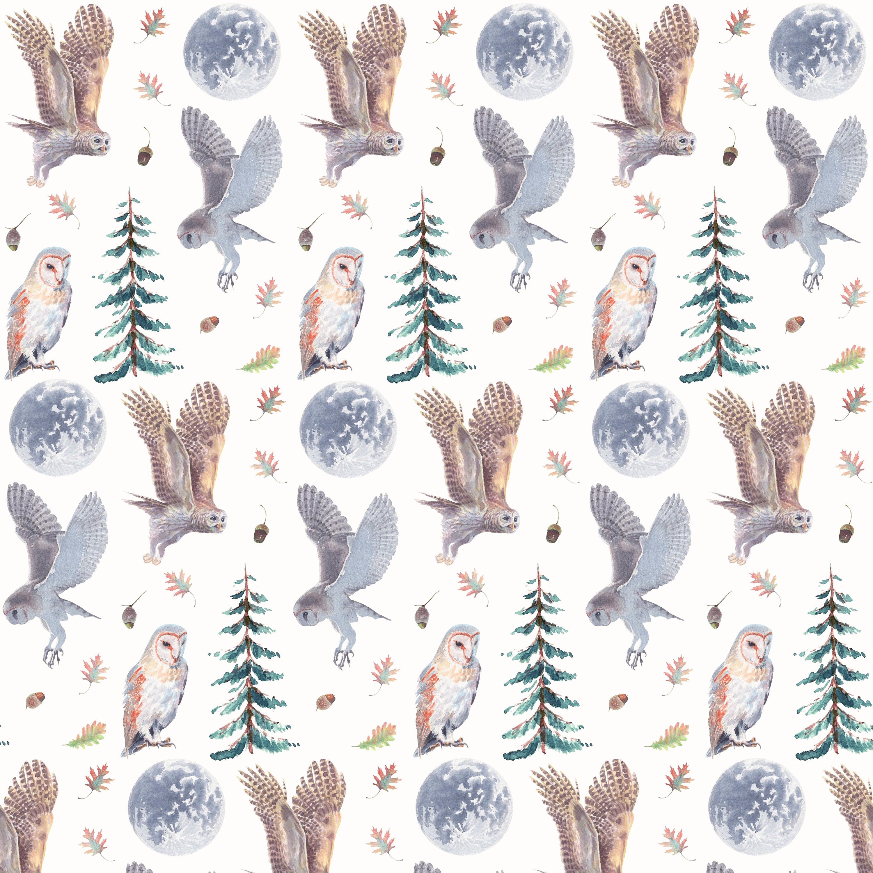 Owls Digital Paper Owl Scrapbooking Paper, Junk Journals, Pattern ...