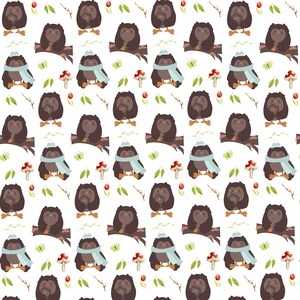 Owls Digital Paper - Owl Scrapbooking Paper, Junk Journals, Pattern ...